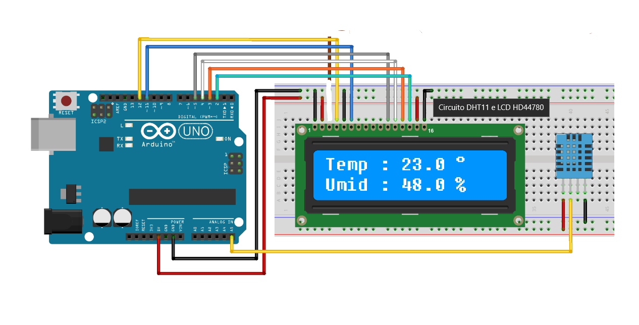 sensor humidade e temperatura e display - Arduino Portugal